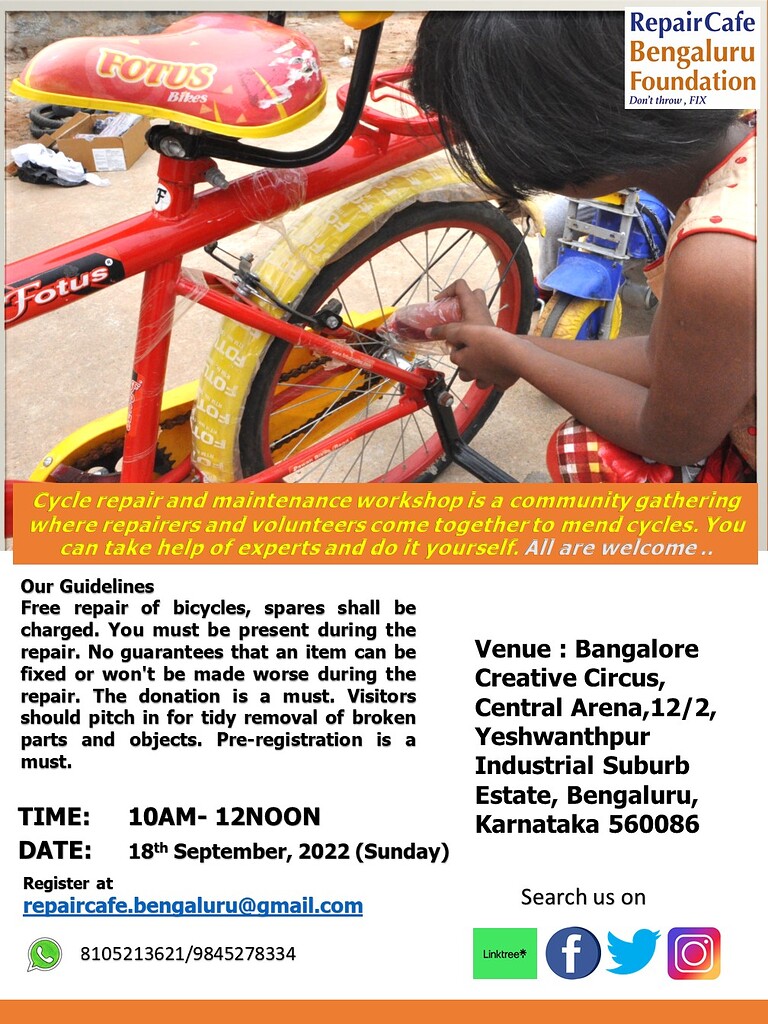 Cycle Maintenance and repair workshops - Events - The Restarters Community